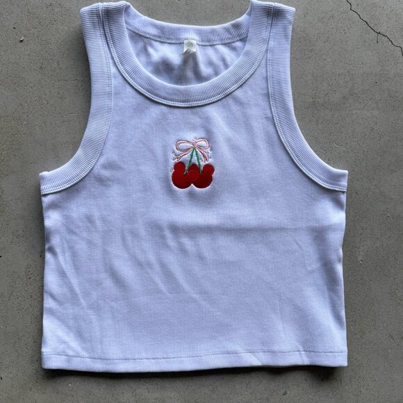 Tops | Cherry Tank Top Cropped | Poshmark